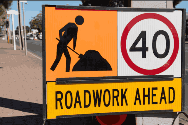 Temporary Roadwork Signs for Safe Work Zones