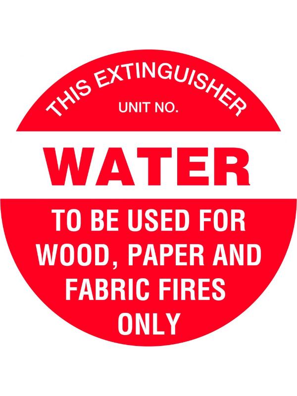 Fire Extinguisher Marker – Water (Red) | Civil Products WA